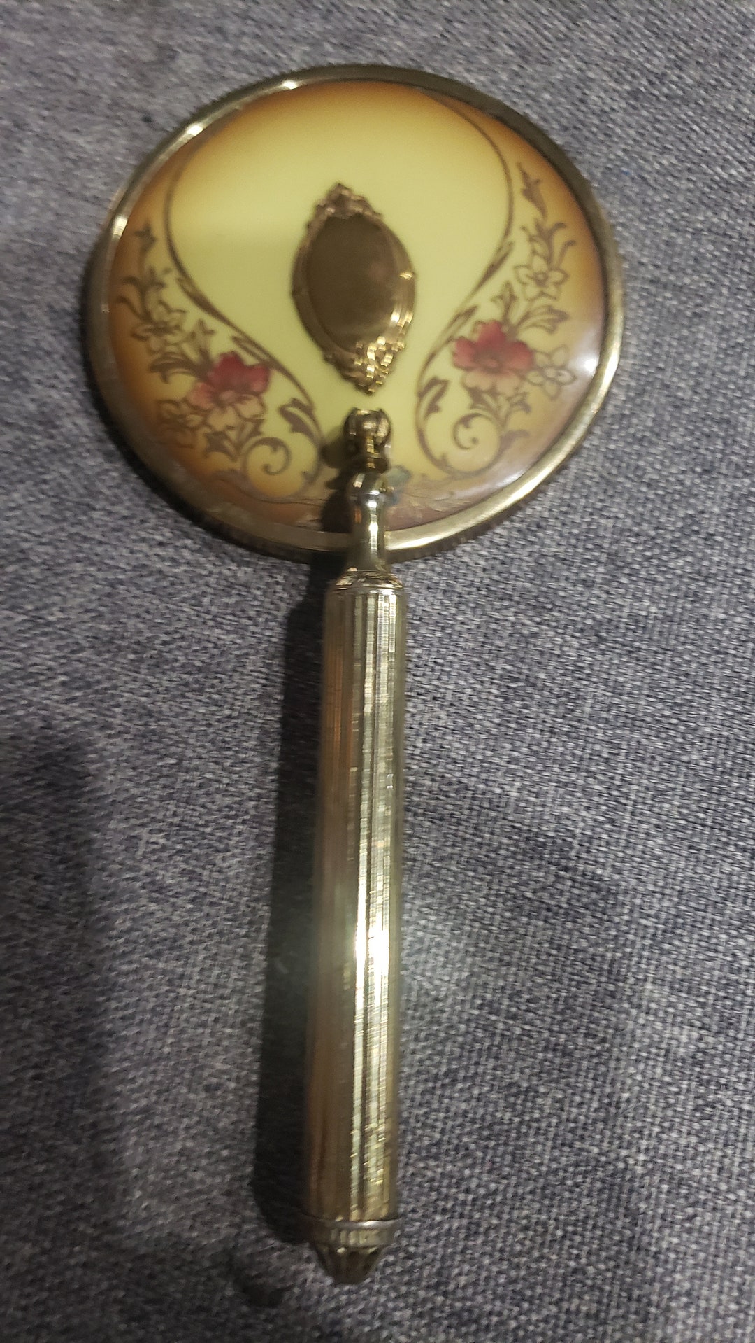 Vintage Victorian Style Celluloid Butterscotch Color and Engraving Hand ...