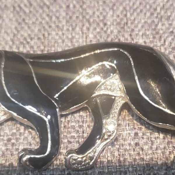 Enamel Cat Brooch Etsy