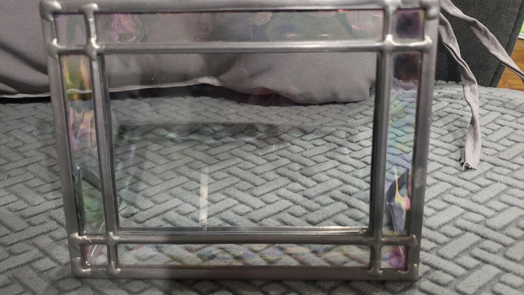 Iridescent Stained Etched Glass Picture Frame - Etsy
