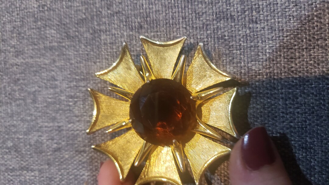 Vintage Collection - BSK Medieval Maltese Cross Gold Tone With Faux ...