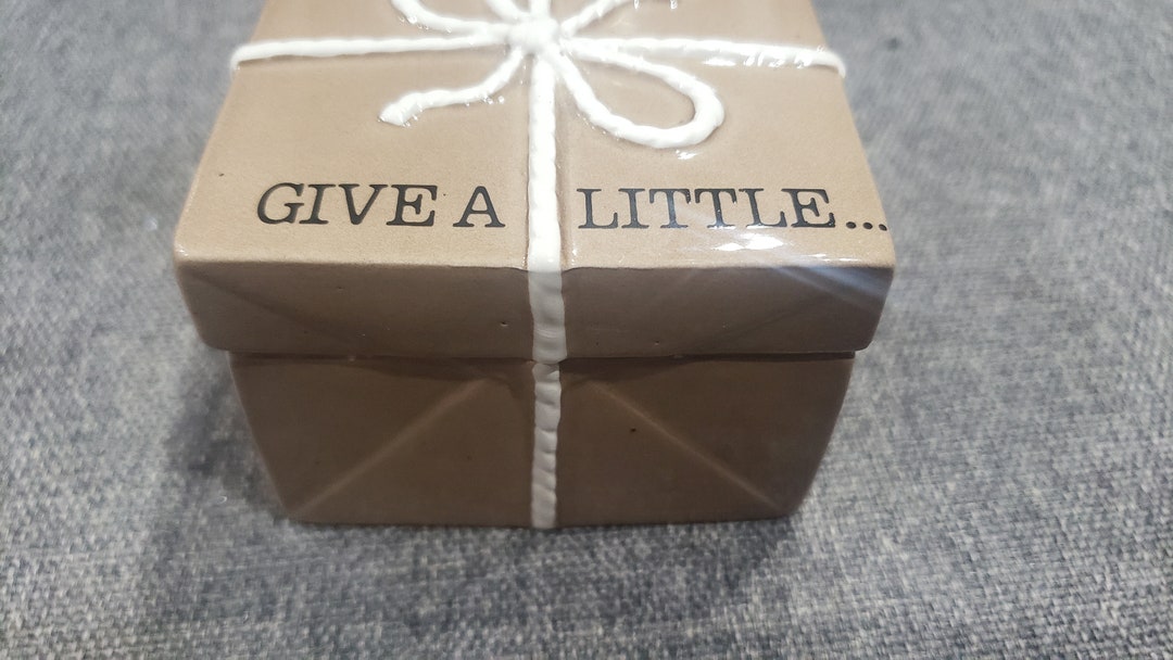 Rare Vintage Ceramic Gift Box Boxes Ribbon Wrapped Fitz and Floyd - Etsy