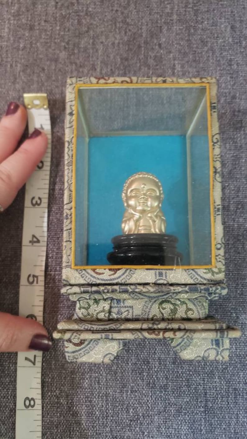 Vintage Mini Buddha Altar With Glass Display Case People's - Etsy
