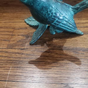 Vintage Small Cast Iron Verdigris Bird Candle Holder - Etsy