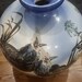 Vintage Large Blue Tone Handpainted Birds Chinese Vase - Etsy