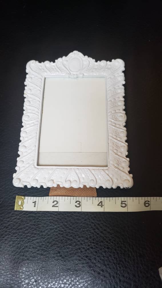 Vintage White Cast Iron Picture Frame - Etsy