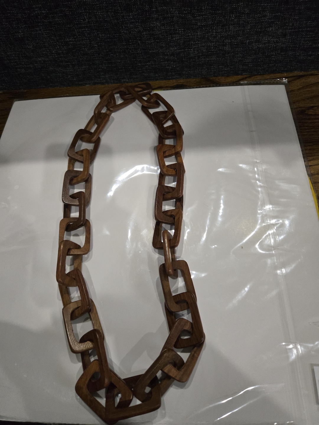 Vintage Collection - Large Hand-carved Folk Art Wood Chain Necklace - Etsy