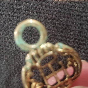 Vintage Gold Key Pendant With Tiny Black Crystals - Etsy