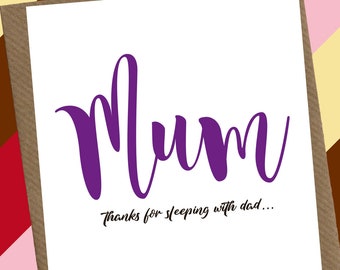 MOTHERS DAY CARD Funny Joke Rude Mothers Day Card Mum Mummy | Etsy