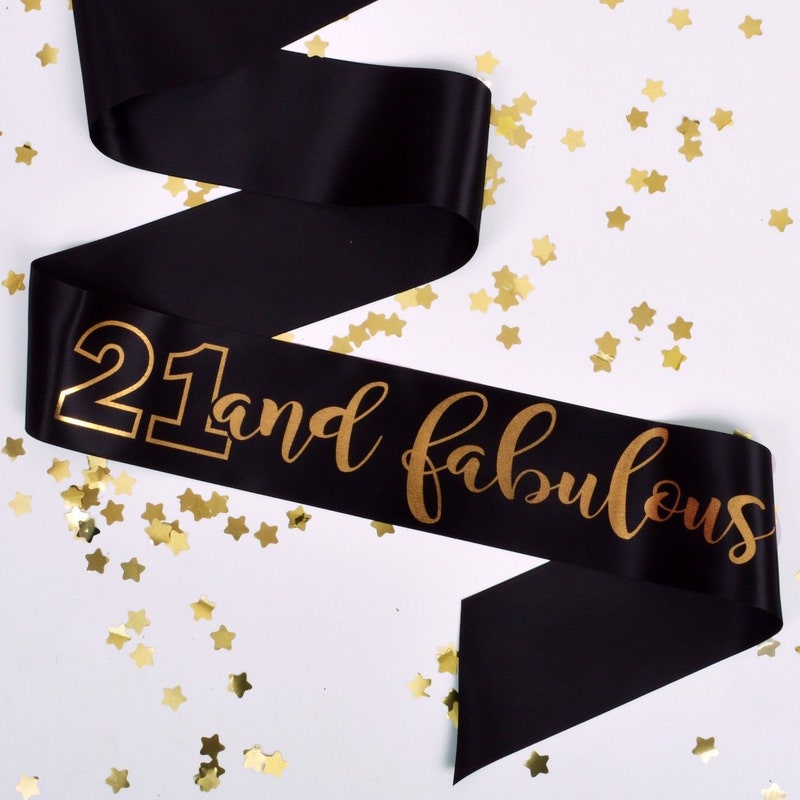 21st Birthday Sash - Etsy