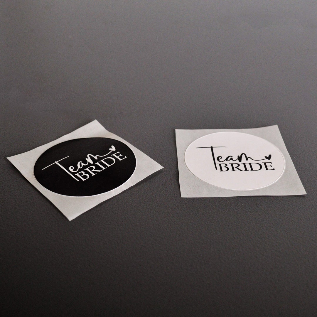TEAM BRIDE STICKERS - Hen Party Stickers Labels - Black and White - Hen ...