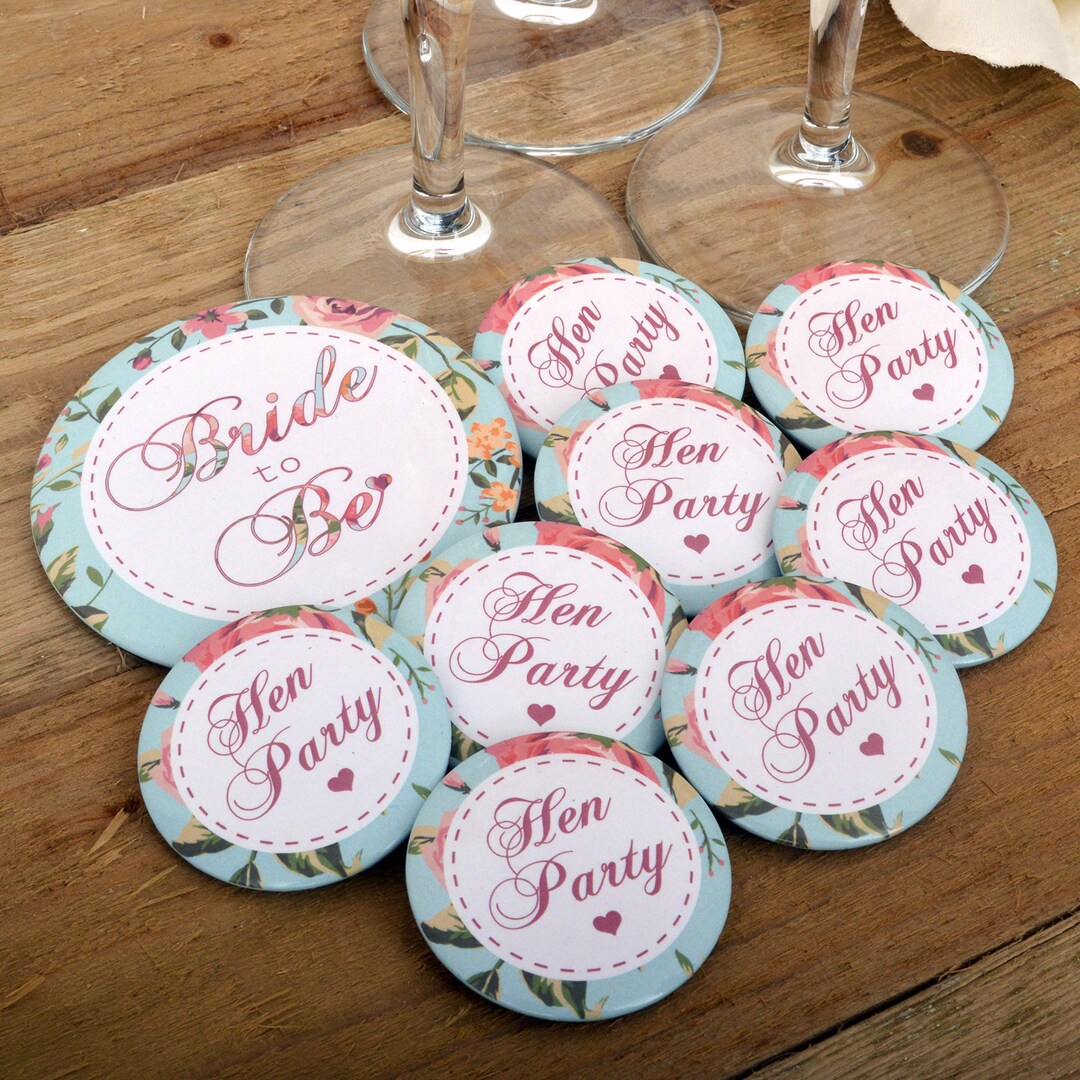 Vintage Hen Party Badges / Bride to Be Badge - Hen Do - Favours - Hen ...
