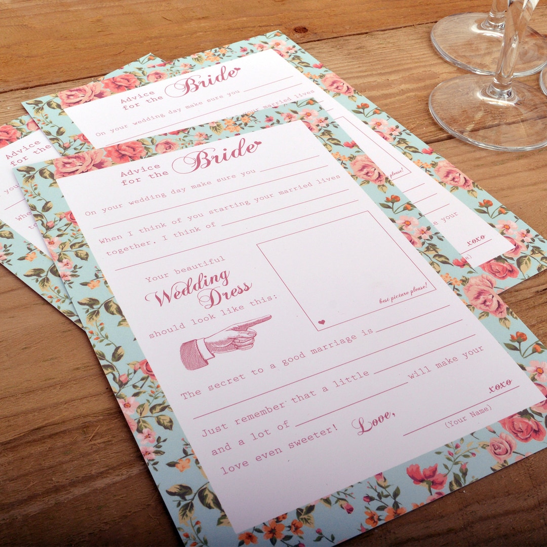 10 X Hen Party Advice for the Bride Cards - Hen Party Advice Cards ...