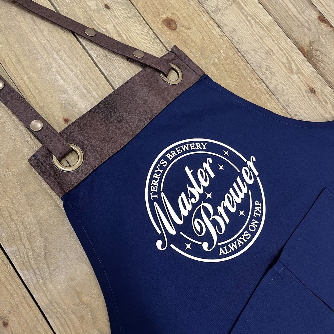 PERSONALISED MASTER BREWER Apron - Faux Leather Personalised Apron ...