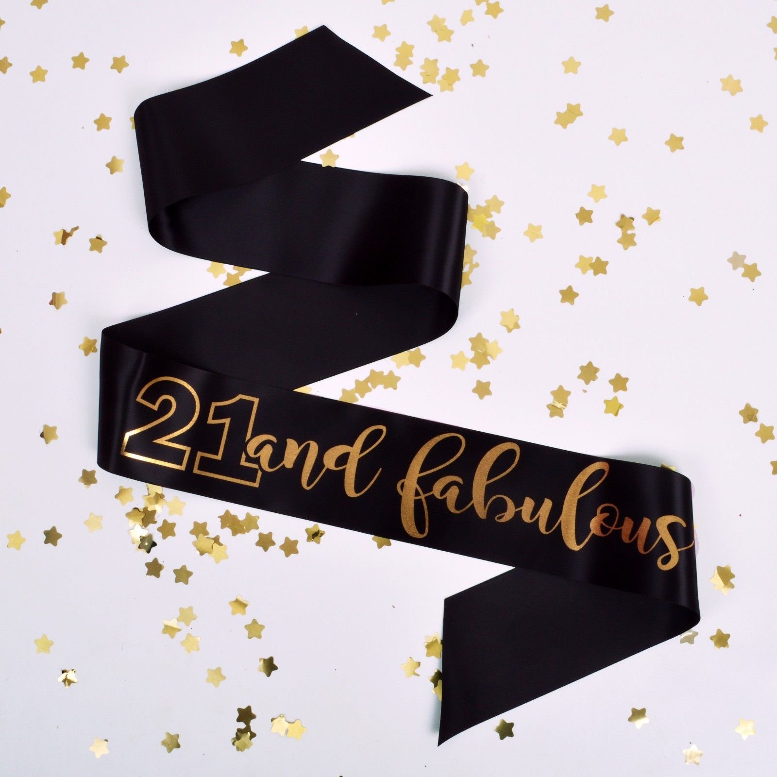 21st BIRTHDAY SASH | 21 and Fabulous | Twenty First Birthday Gift ...