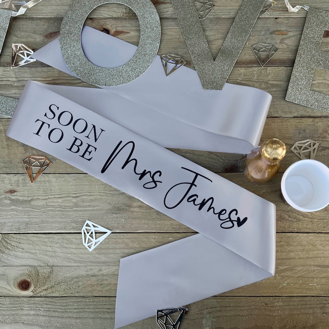 SOON TO BE Bride Glitter Sash | Bride to Be Sash | Mrs to Be | Hen ...