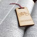 PERSONALISED WOODEN BOOKMARK Gift for Him Reading Gift Cyclist Gift ...