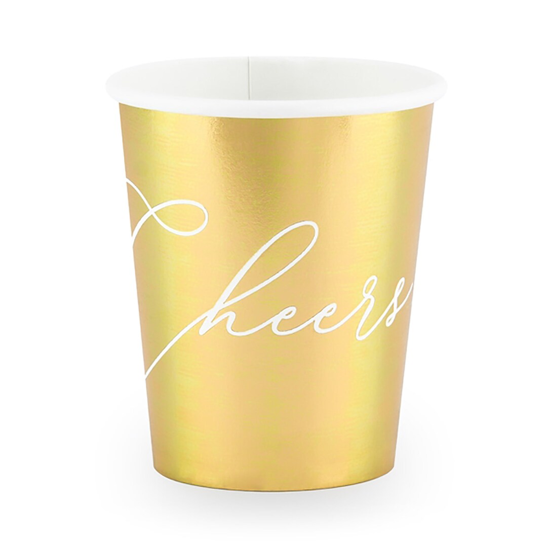 Cheers Hen Party Cups - Gold Hen Night Accessories - Hen Party Bag ...