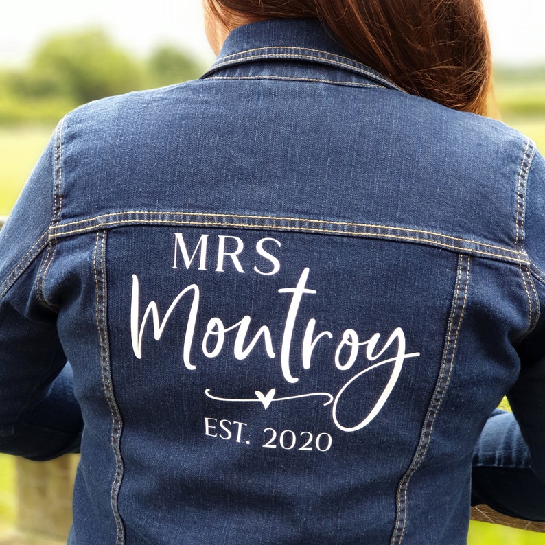 PERSONALISED BRIDE JACKET Custom Wedding Denim Jacket Just | Etsy