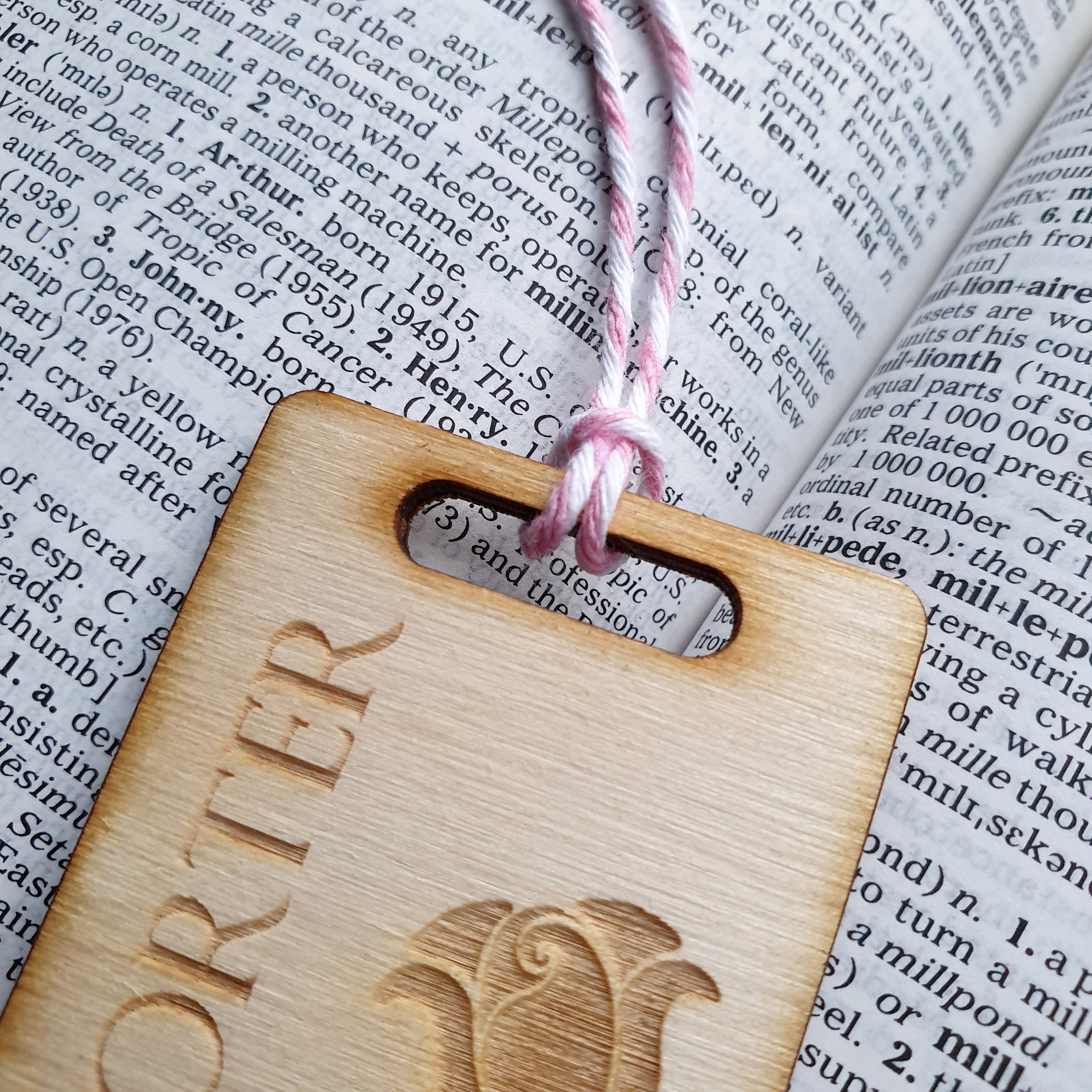 PERSONALISED WOODEN BOOKMARK | Rose Lovers Gift | Gardeners Gift ...