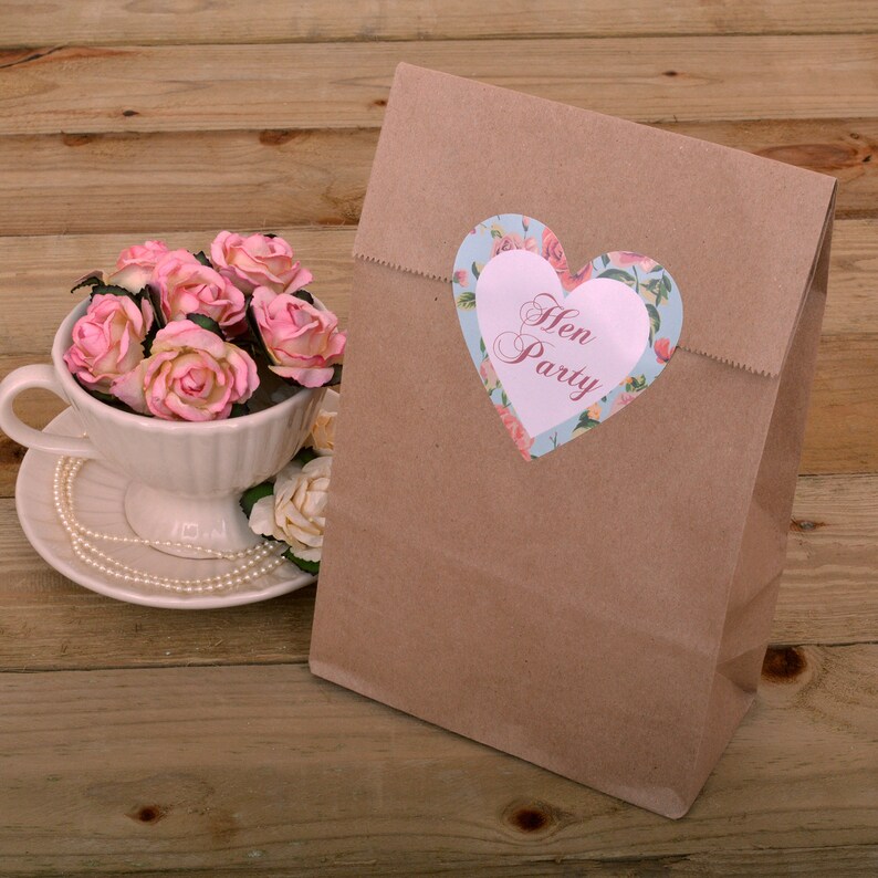 5 X Vintage Hen Party Bags - -floral Hen Night Bags - Hen Party Goody ...