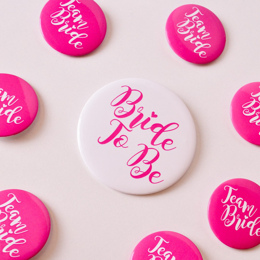 Team Bride PINK Hen Party Badge / Bride to Be - Hen Do - Favours - Hen ...