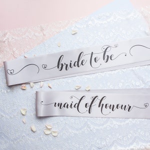 Grey PASTEL BRIDE TRIBE Hen Party Sashes | Pastel Coloured Sashes ...