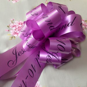 Personalised Wedding Car Bow | Personalised Handmade Car Bonnet Bows ...