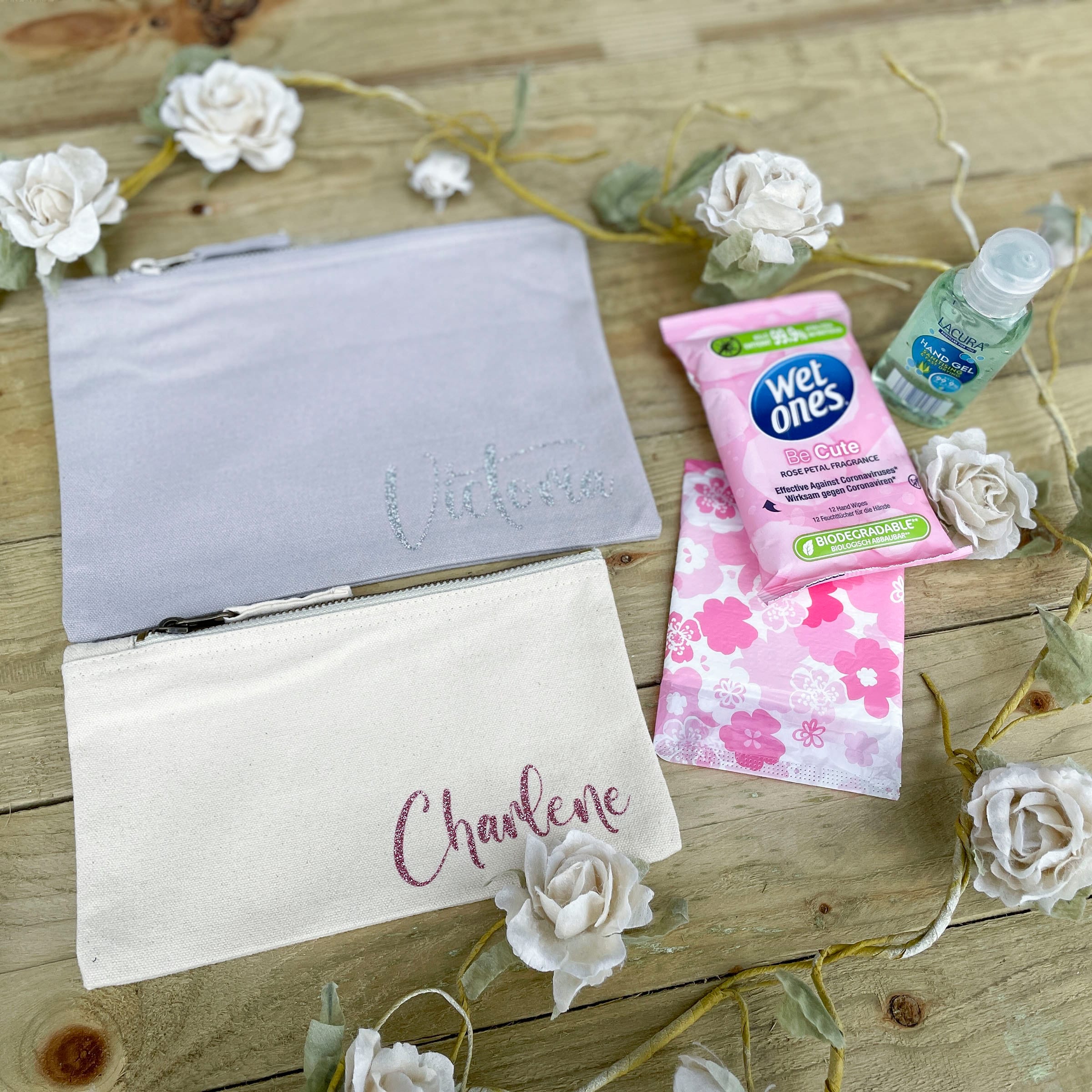 PERSONALISED SANITARY BAG With Zip | Any Name Glitter Christmas ...