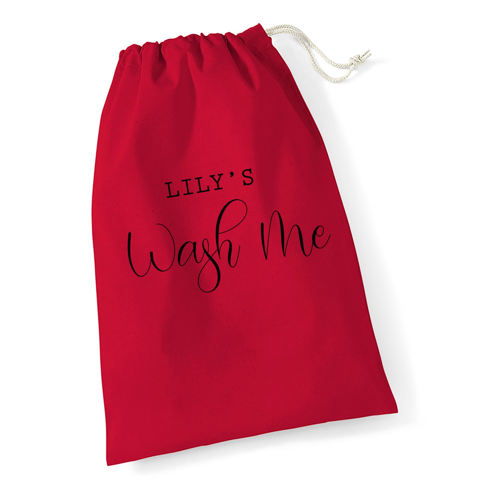 PERSONALISED LAUNDRY BAG - 3 Sizes 100% Cotton Drawstring Bag ...