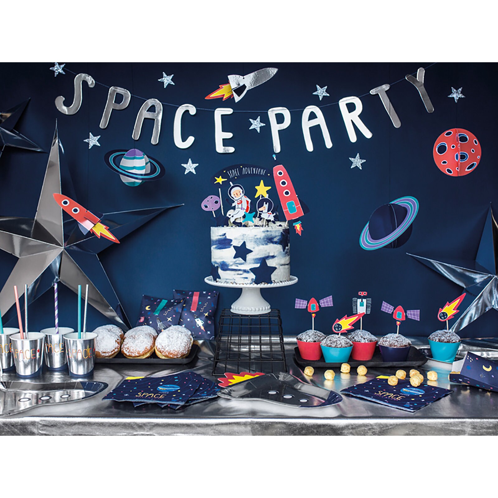 SPACE PARTY DECORATIONS - Space Boys Partyware - Tableware Birthday ...