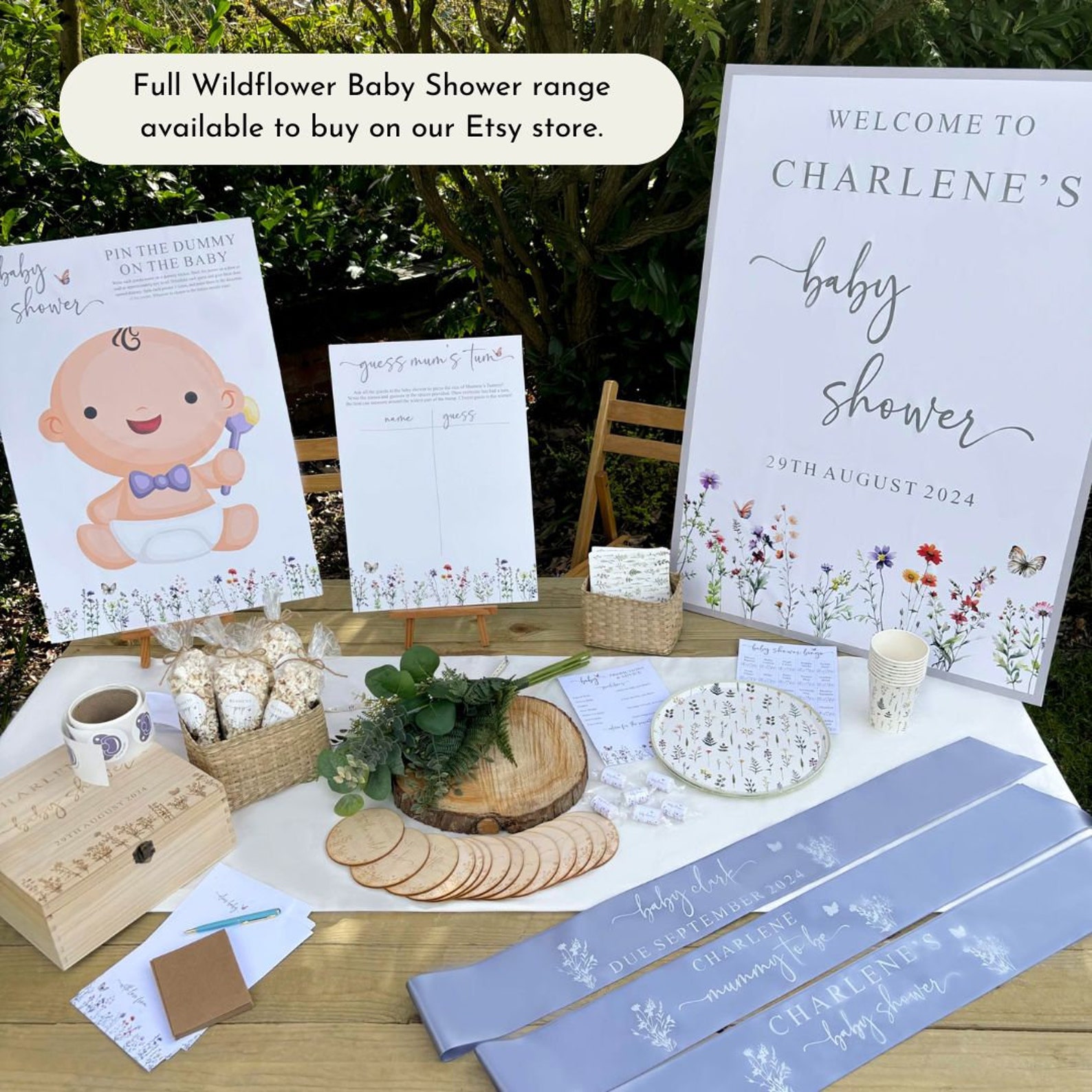 Floral Baby Shower Paper Cups, Wildflower Baby Shower, Table Decor ...