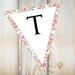 Vintage Alphabet Bunting - Printable Floral Banner | Floral Pattern ...