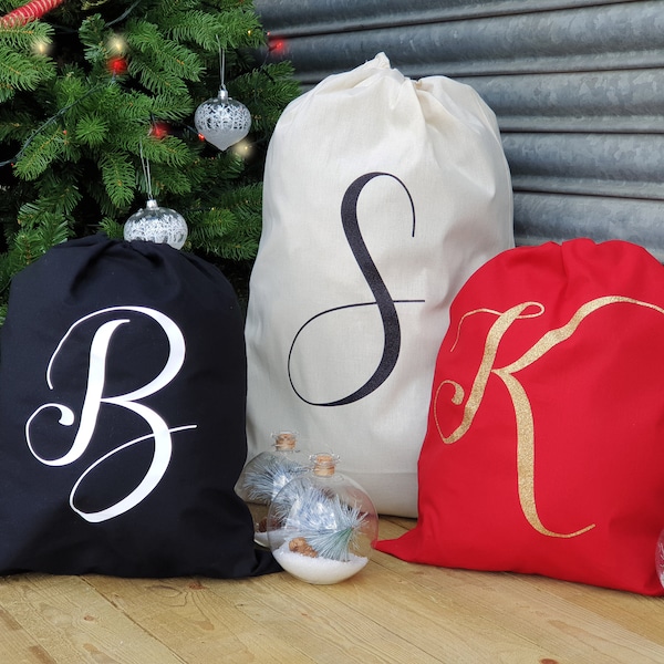 Burlap Initial - Etsy