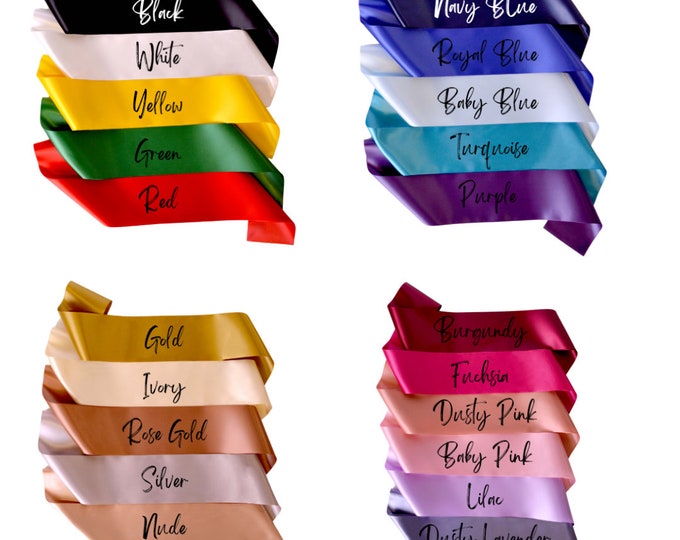 Blank Two Color Sash - Etsy