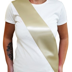 Ivory PLAIN / BLANK SASHES Hen Night Hen Party Corporate Plain Sashes ...