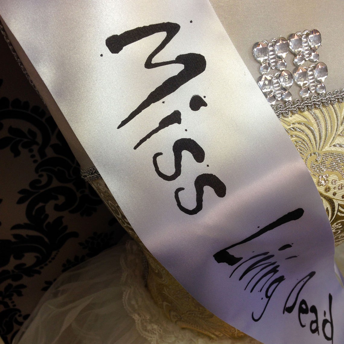 MISS LIVING DEAD Sash Pageant Beauty Queen Halloween Fancy - Etsy