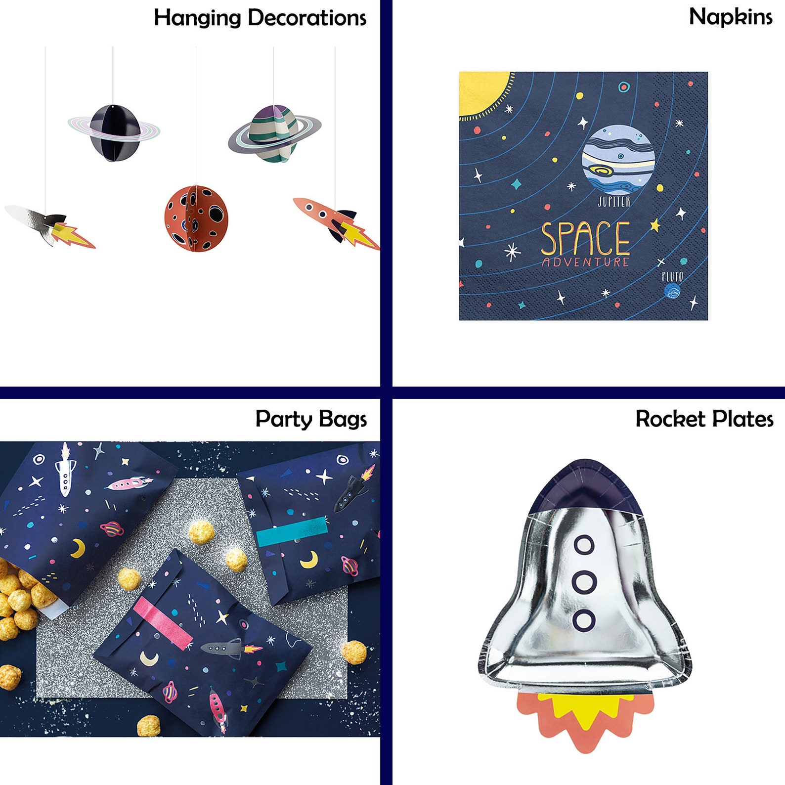 SPACE PARTY DECORATIONS - Space Boys Partyware - Tableware Birthday ...