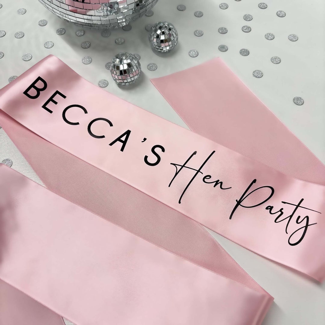 Personalised HEN PARTY SASH | Pink Bride Tribe Hen Party Collection ...