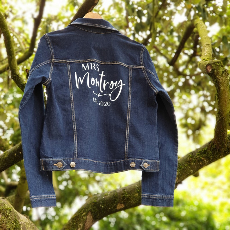 PERSONALISED BRIDE JACKET Custom Wedding Denim Jacket Just | Etsy