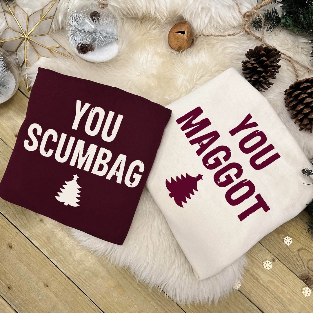 SCUMBAG & MAGGOT Couples Christmas Jumpers - Matching Jumper Set ...