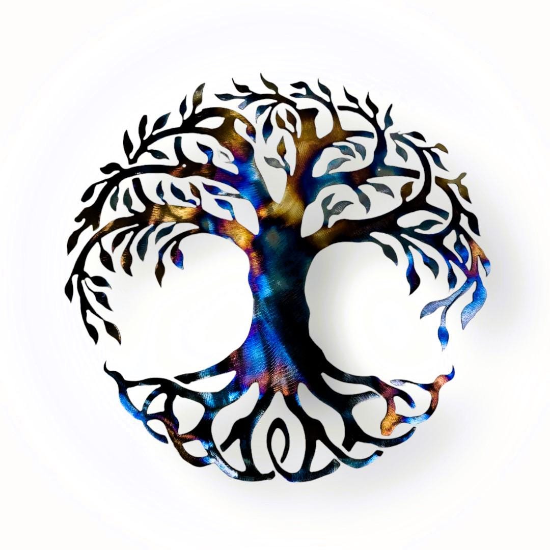 Metal Tree of Prosperity Wall Decor: Many Sizes and Finishes - Indoor ...