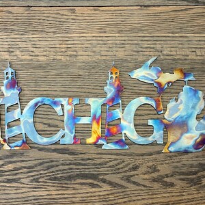 Michigan Lighthouses - Metal Wall Art/décor With Upper and Lower ...