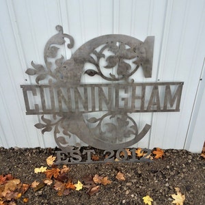 Monogram Letter & Name Wall Art Metal Décor Sign Custom Metal - Etsy