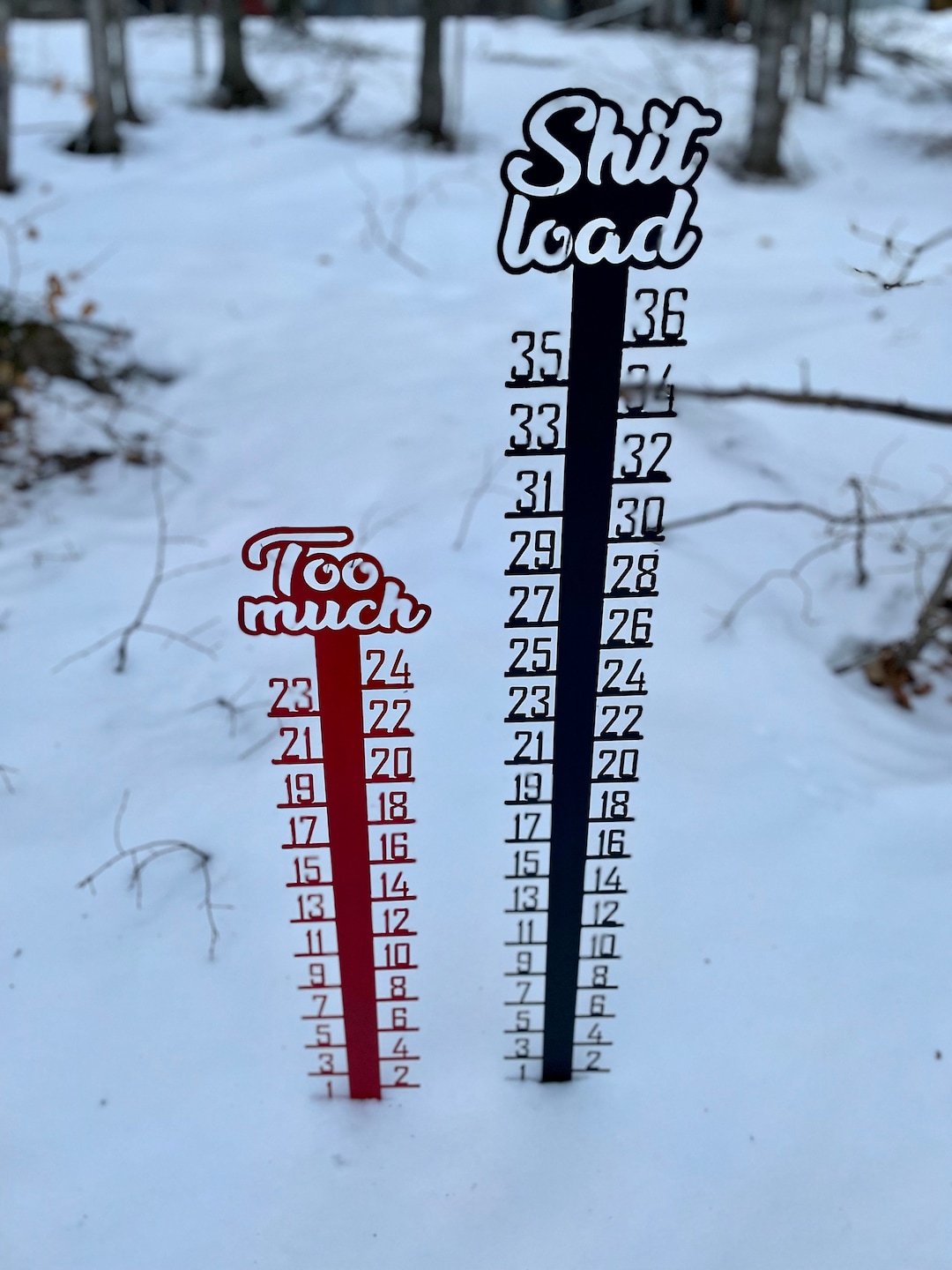 36" Snow Measuring Gauge With Optional Top Design and Color Choices ...
