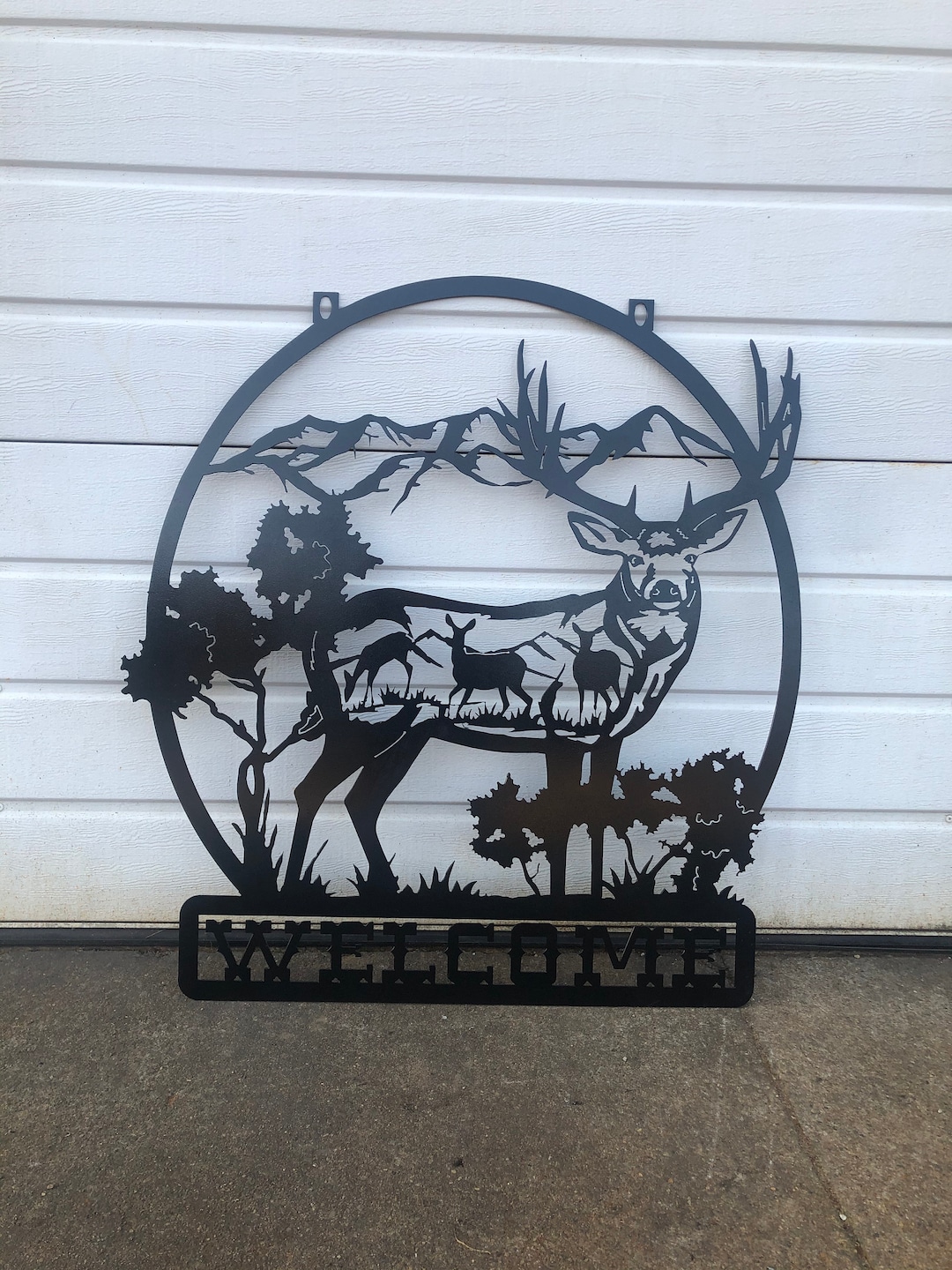 Deer/buck, Mule Deer, Elk Welcome Sign - Metal Plasma Cut ...