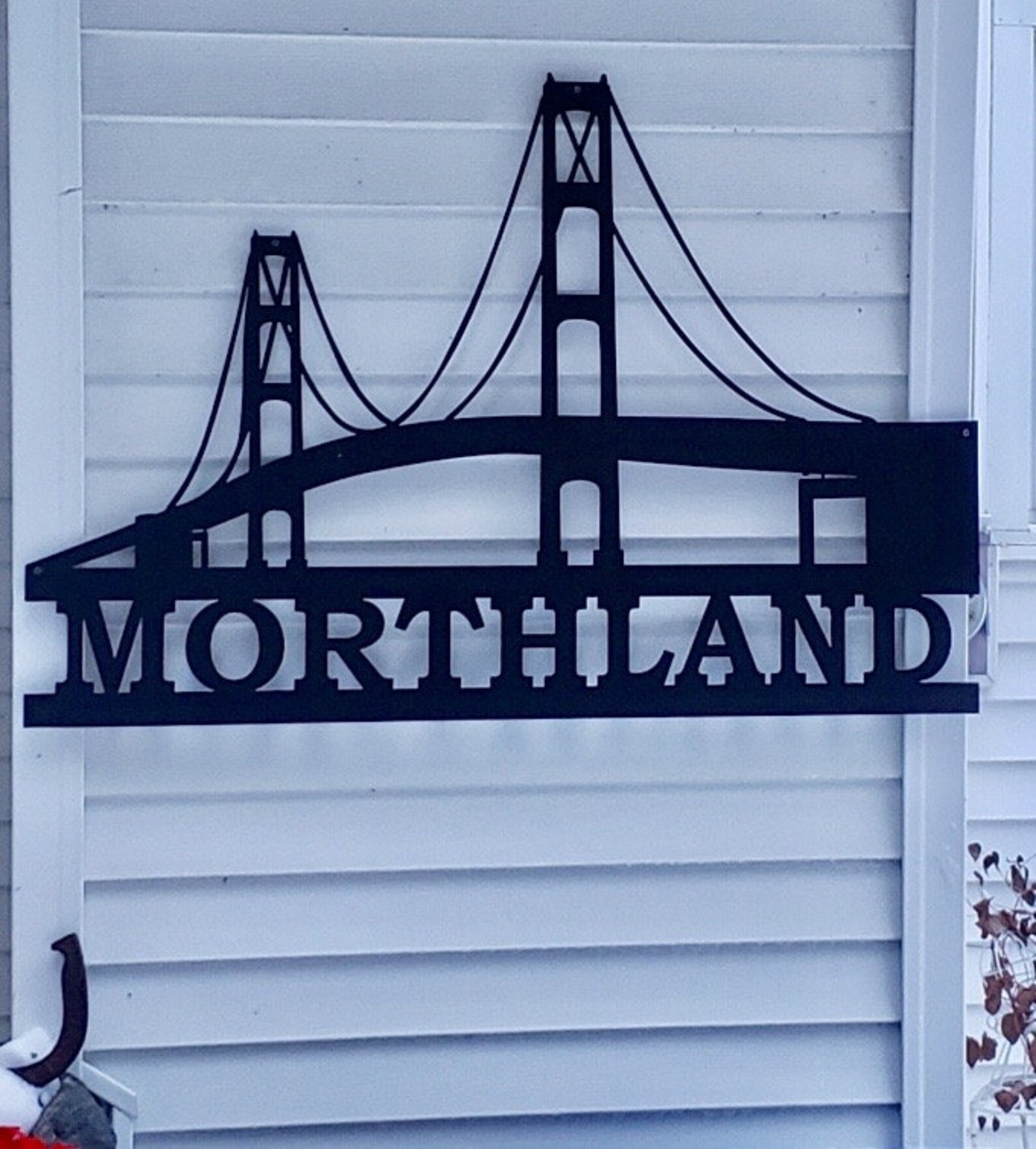 The Mighty Mack Mackinac Bridge Michigan Great Lakes Sign Metal Art ...