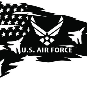 USMC United States Marine Corps or United States Air Forse Metal Flag ...