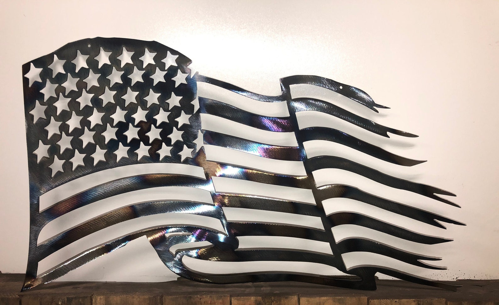 American Flag Metal Wall Art Décor/sign - Etsy
