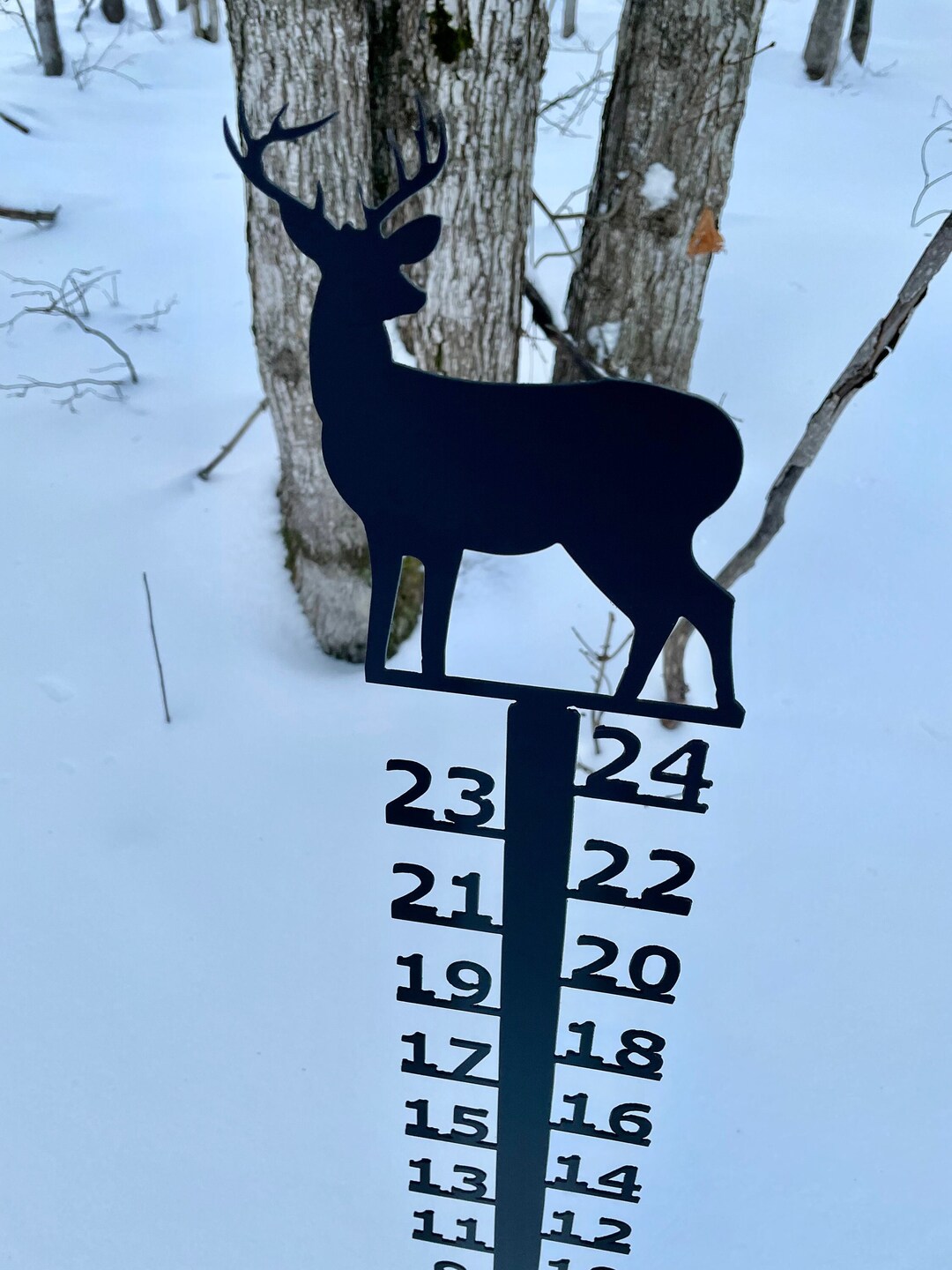 Buck Snow Gauge Metal Snow Measuring Stick Super Strong, Reinforced ...