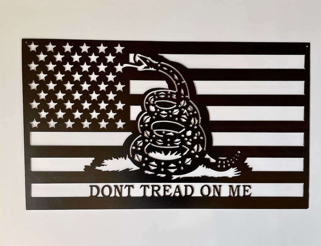 American Flag ~ Don't Tread on Me ~ With Snake Metal Wall Art Décor ...